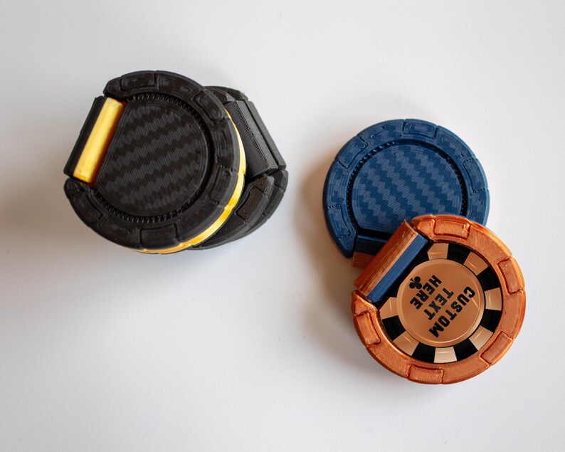 Custom Poker Chip Fidget Spinner - Personalized, Stress Relief, Casino ...