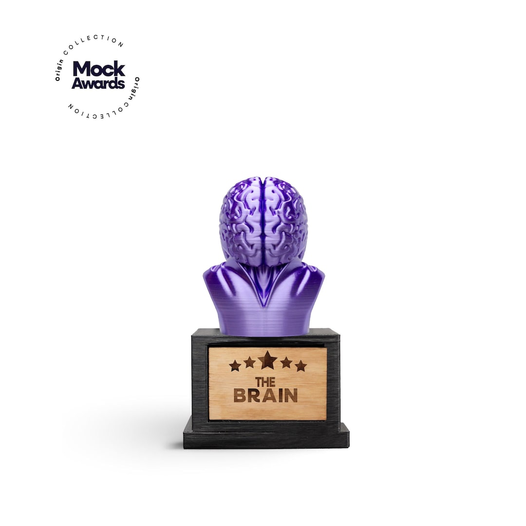 The Brain Award: Funny Employee Recognition Gift | Mock Awards Parody ...