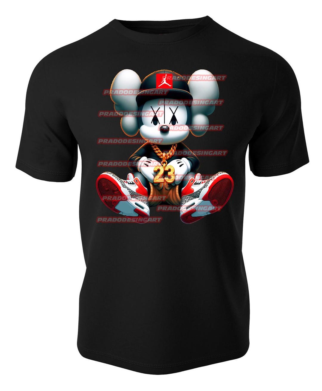 MICKEY MOUSE KAWSSS Hip Hop Gaffiti Sneakers Teddy Hustle , Digital ...