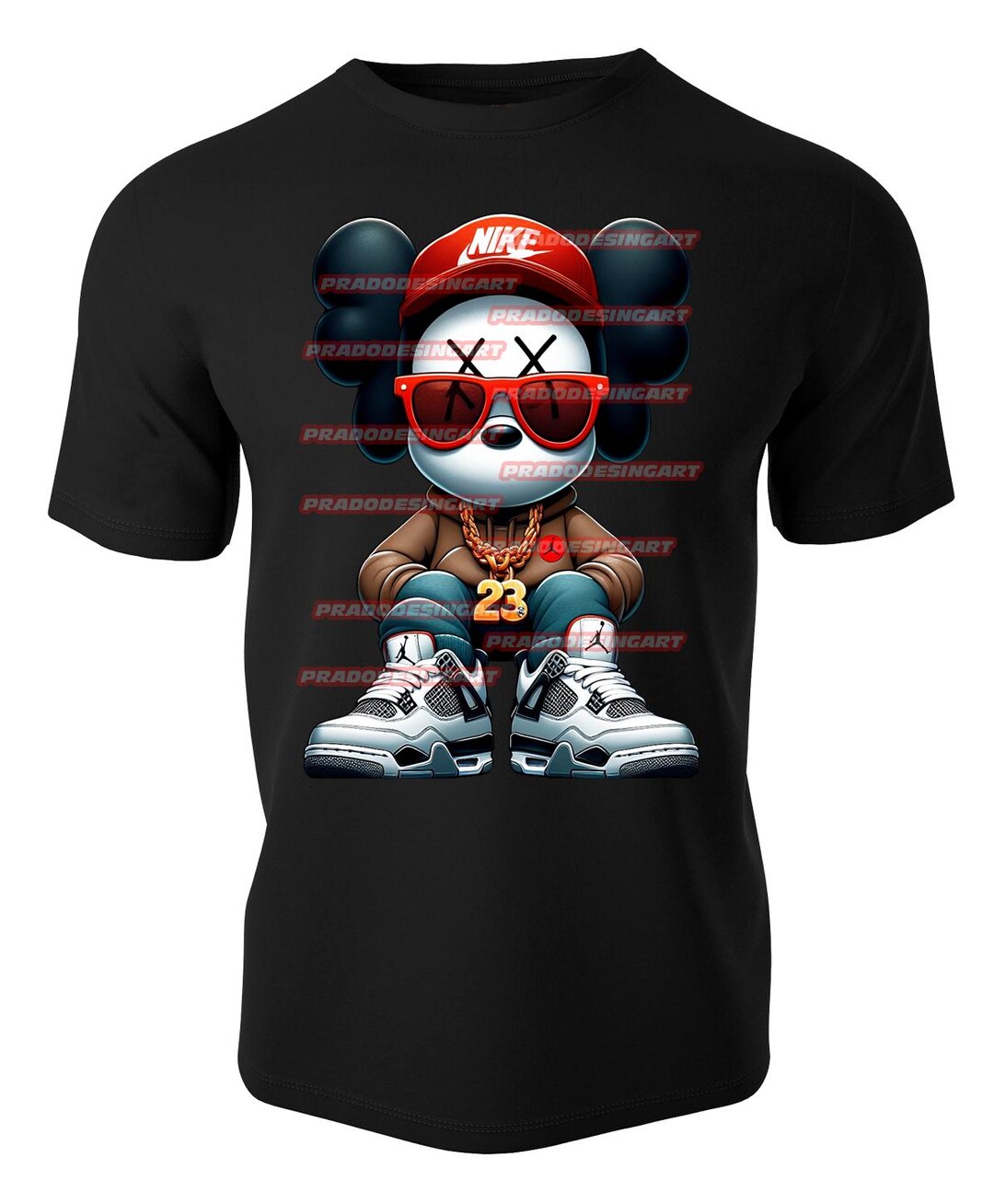 MICKEY MOUSE KAWSSS Hip Hop Gaffiti Sneakers Teddy Hustle , Digital ...