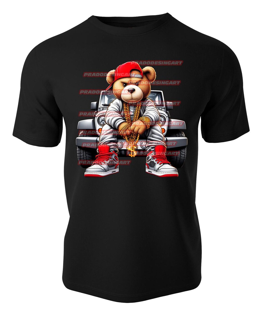 Jeep 4x4 off Road Teddy Bear Kaws Hip Hop Gaffiti Sneakers Hustle T ...