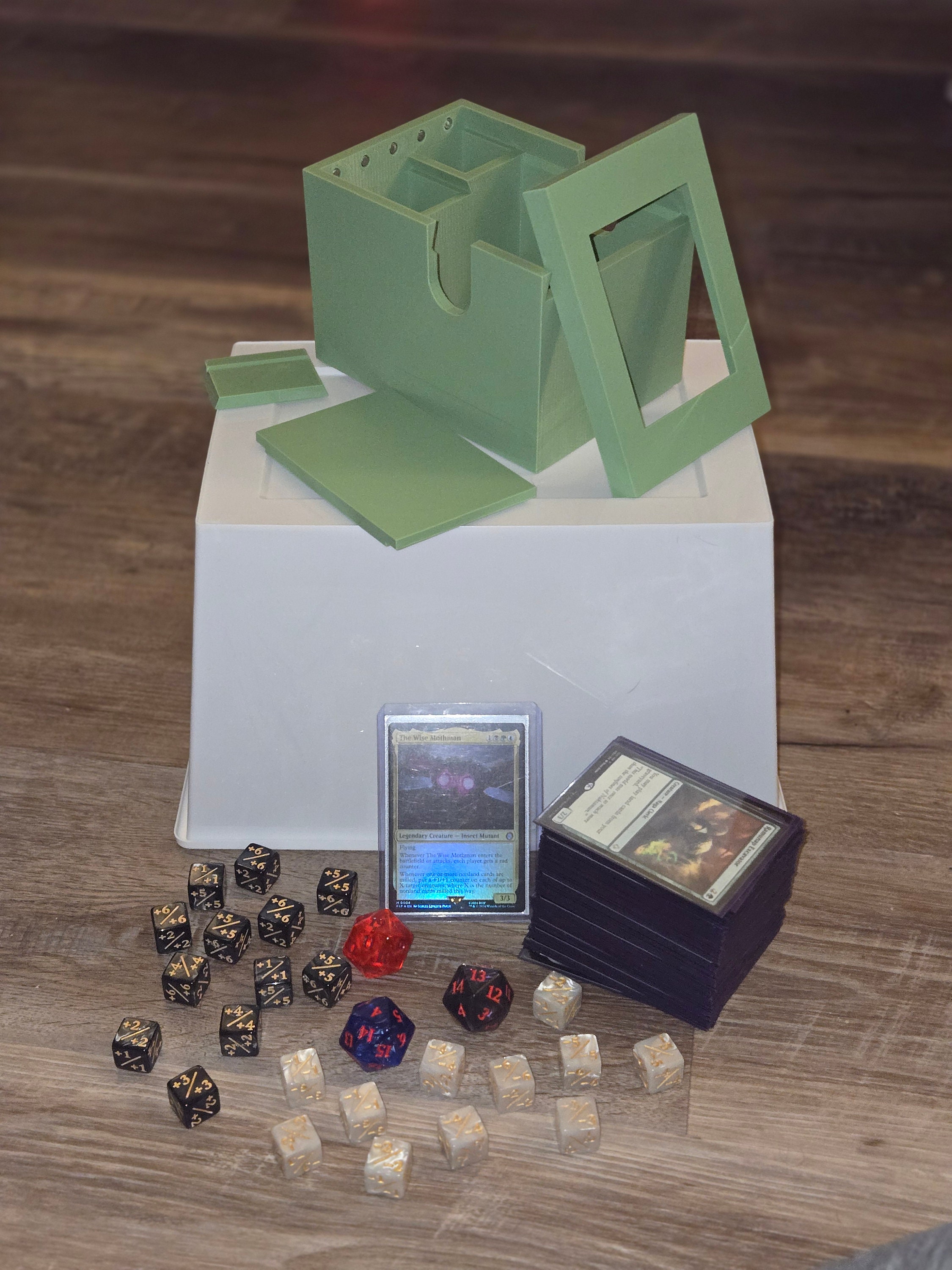 3D Printed Deck Box for 100 Double Sleeved Cards With Dice Storage - Etsy