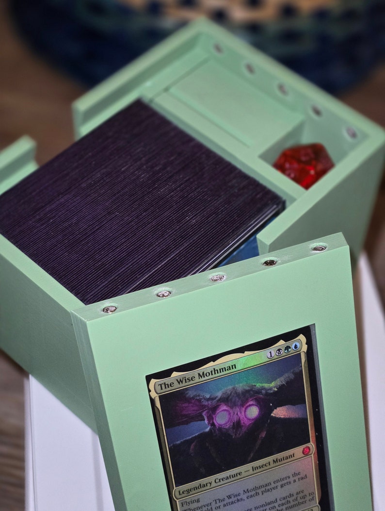3D Printed Deck Box for 100 Double Sleeved Cards With Dice Storage - Etsy