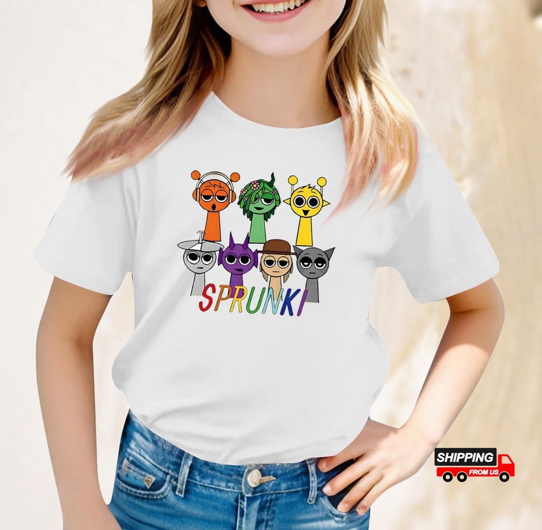 Sprunki Shirt, Sprunki Kids Shirt, Sprunki Gifts for Kids, Kids Cartoon ...