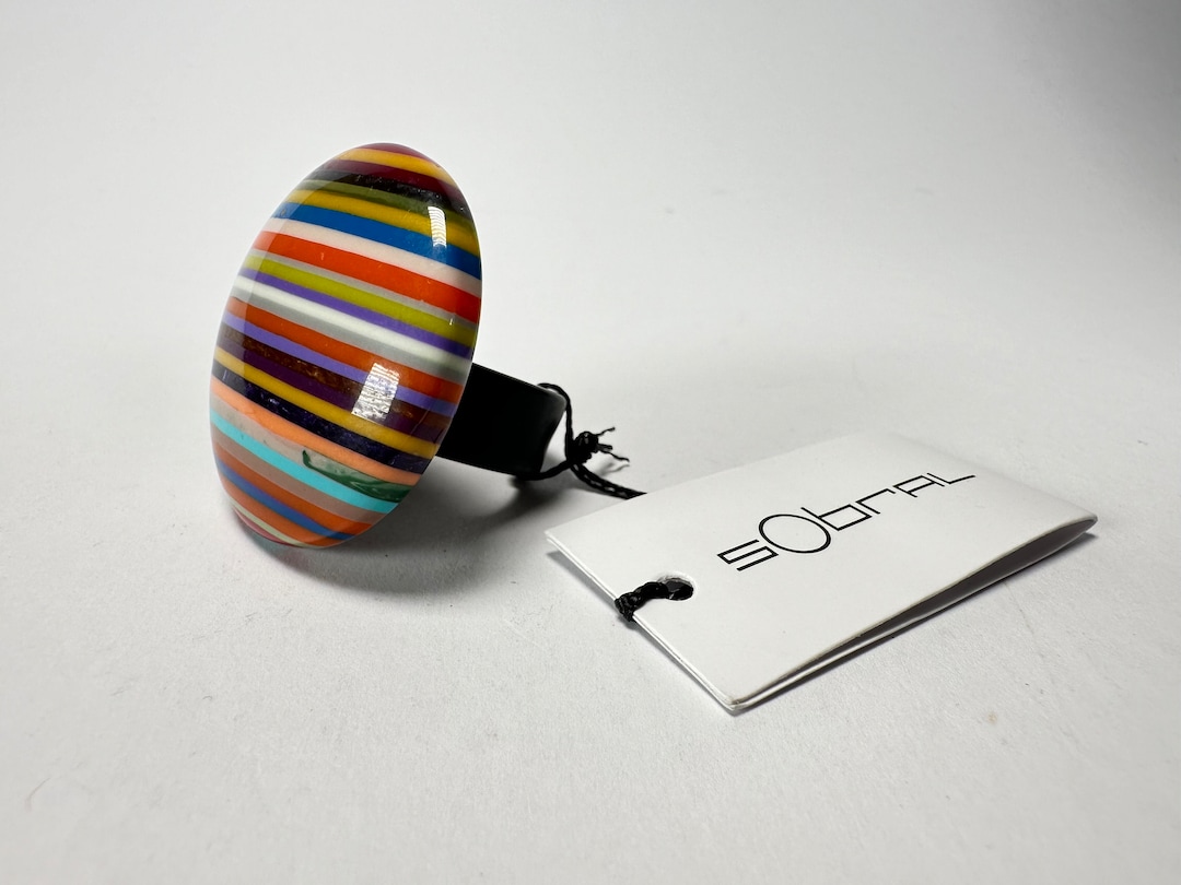 Official Sobral Pop Art bead Efeitos Resin Ring 004764 Size UK S / US 9 ...