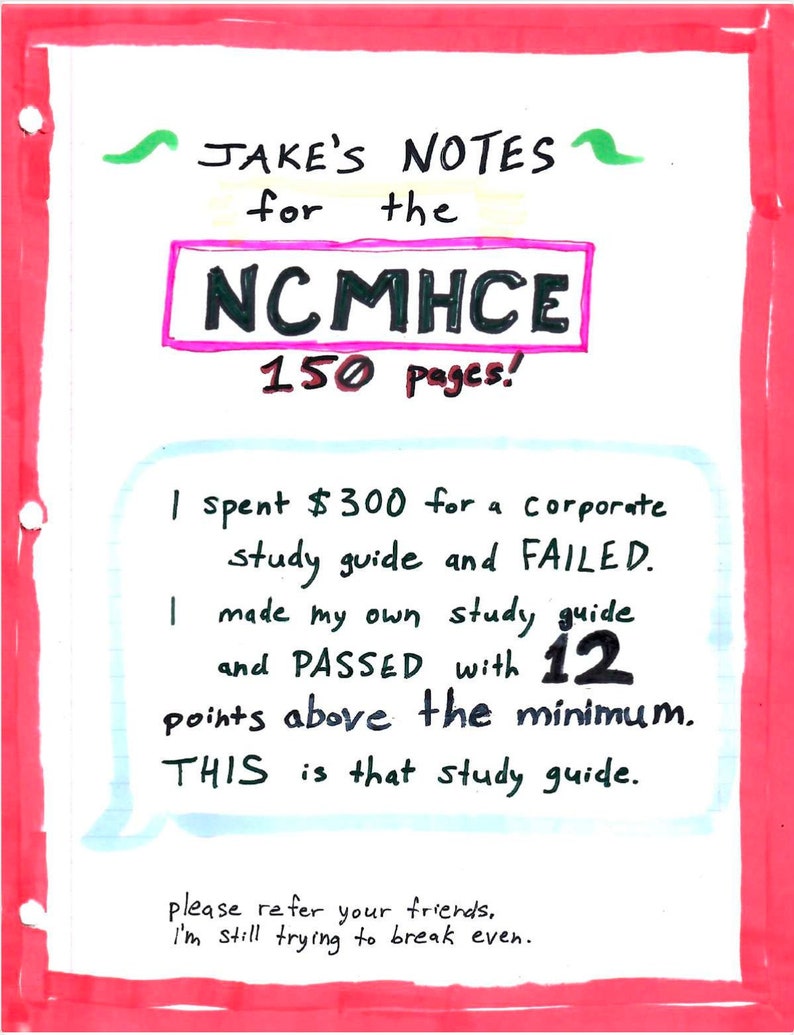 150-page NCMHCE Study Guide. Mental Health Counseling Exam - New Exam ...