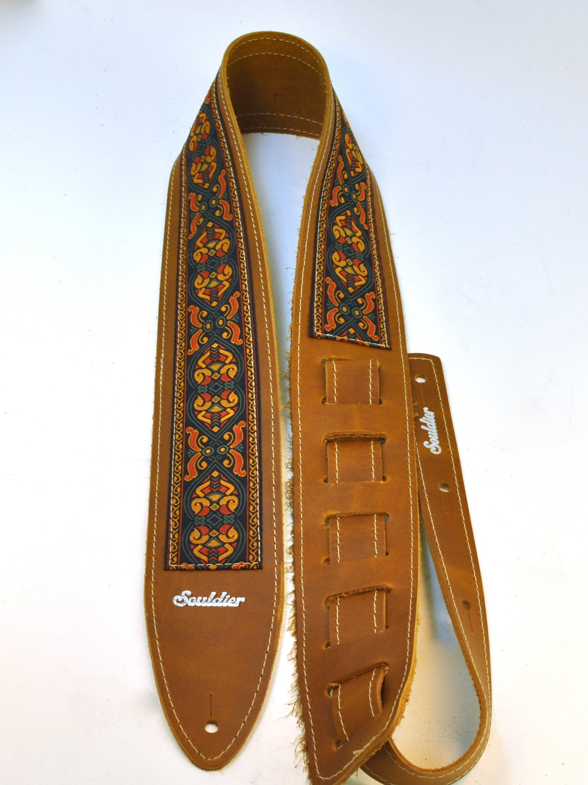 Souldier 'torpedo' Leather Guitar Strap in Braveheart - Personalization ...