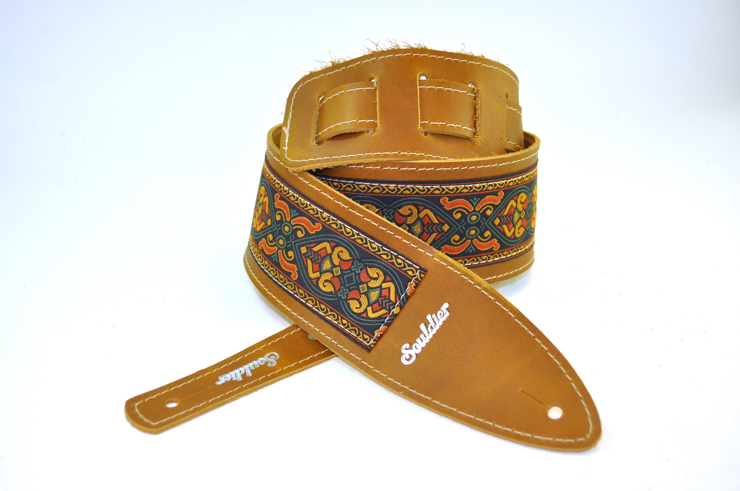 Souldier 'torpedo' Leather Guitar Strap in Braveheart - Personalization ...