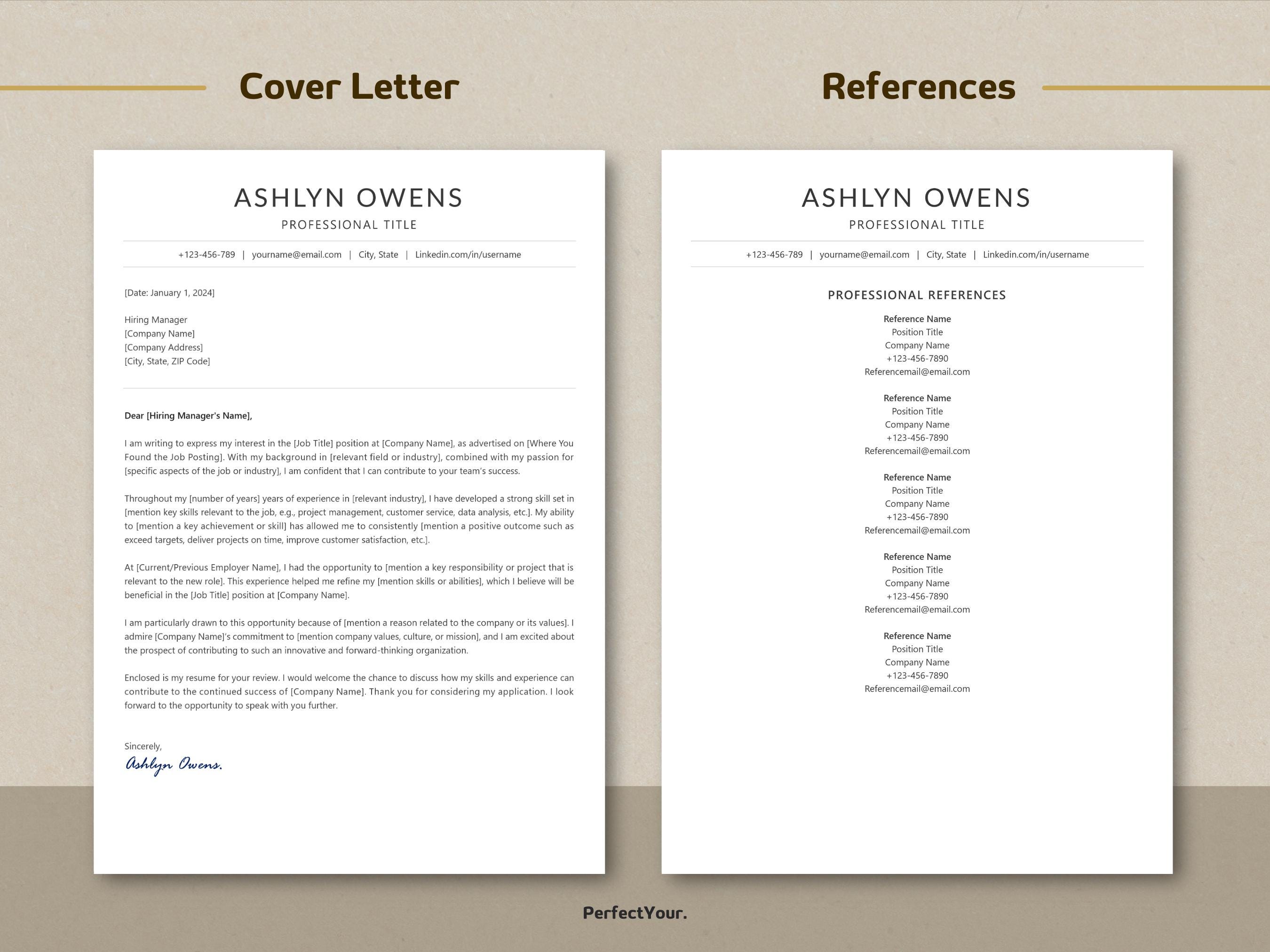 Simple Cover Letter Template Word With Pre-written Sample and Reference ...