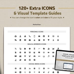 ATS Friendly Resume Template Word With Cover Letter, References & Icons ...