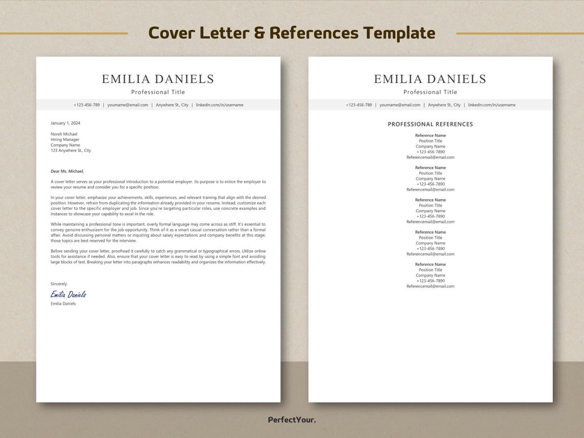 Modern ATS Resume Templates Word, ATS Friendly CV Templates, Cover ...