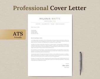 Cover Letter Template | Professional, Editable, Ats-friendly | Perfect ...