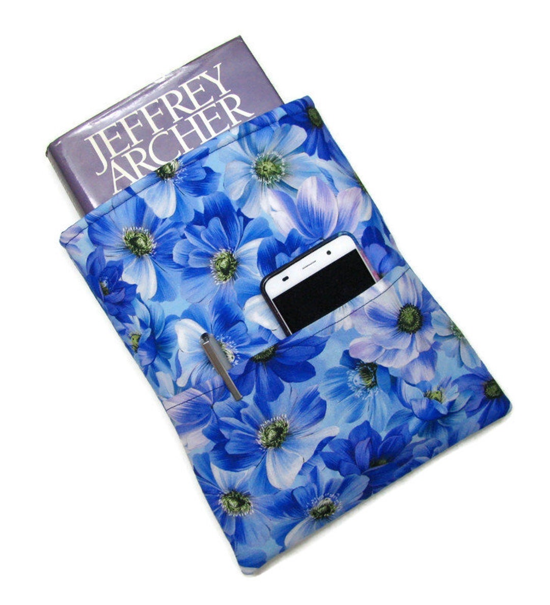 BOOK SLEEVE With POCKET Tablet iPad Kindle Case, Foam Padded, Fully ...
