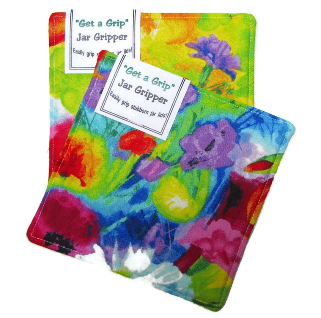 Jar Openers, 2 GET A GRIPS, Jar Grippers, Non Slip, Set of Two, Lid ...