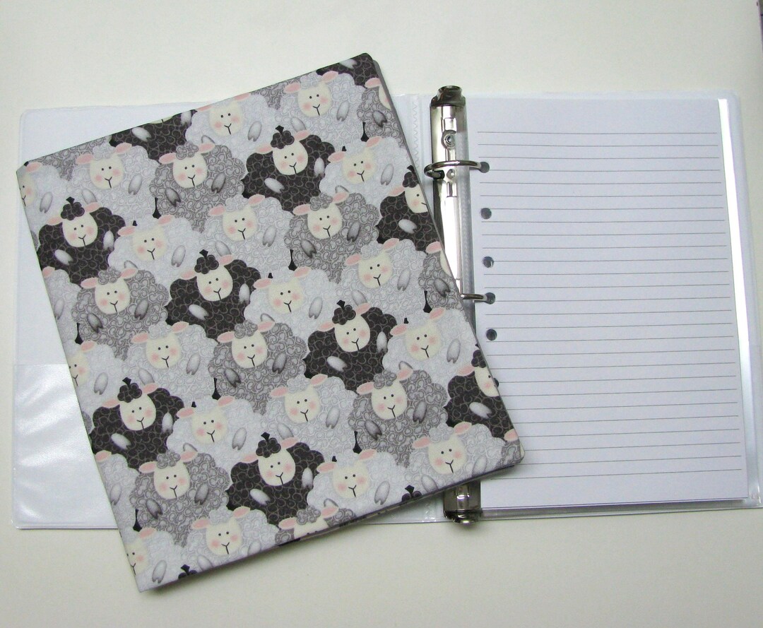 HALF SIZE BINDER Cover for Avery 3 Ring Mini Binders, Cotton, Padded, 1 ...