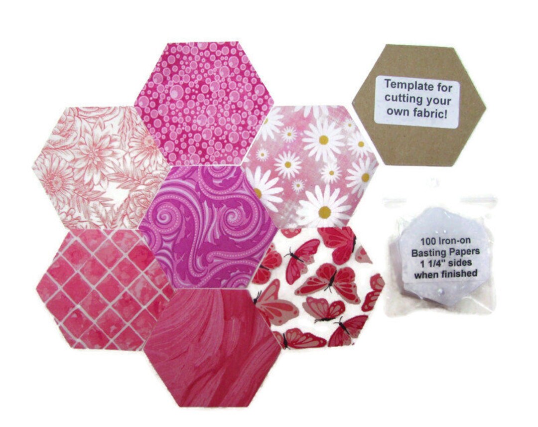 SAVE EPP KIT Hexagon Set Diy Precut 84 Cotton Hexies - Etsy