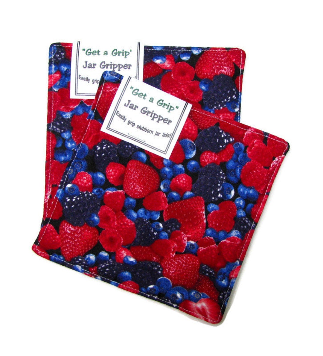 Jar Openers, 2 GET A GRIPS Jar Grippers, Non Slip, Set of Two, Lid ...