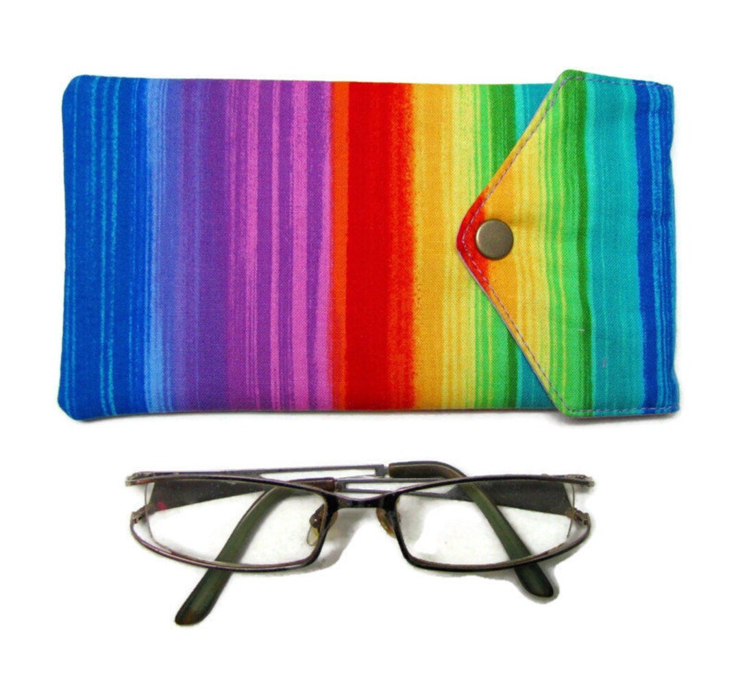 EYEGLASS CASE Padded Premium Cotton Snap Closure Eyeglass - Etsy