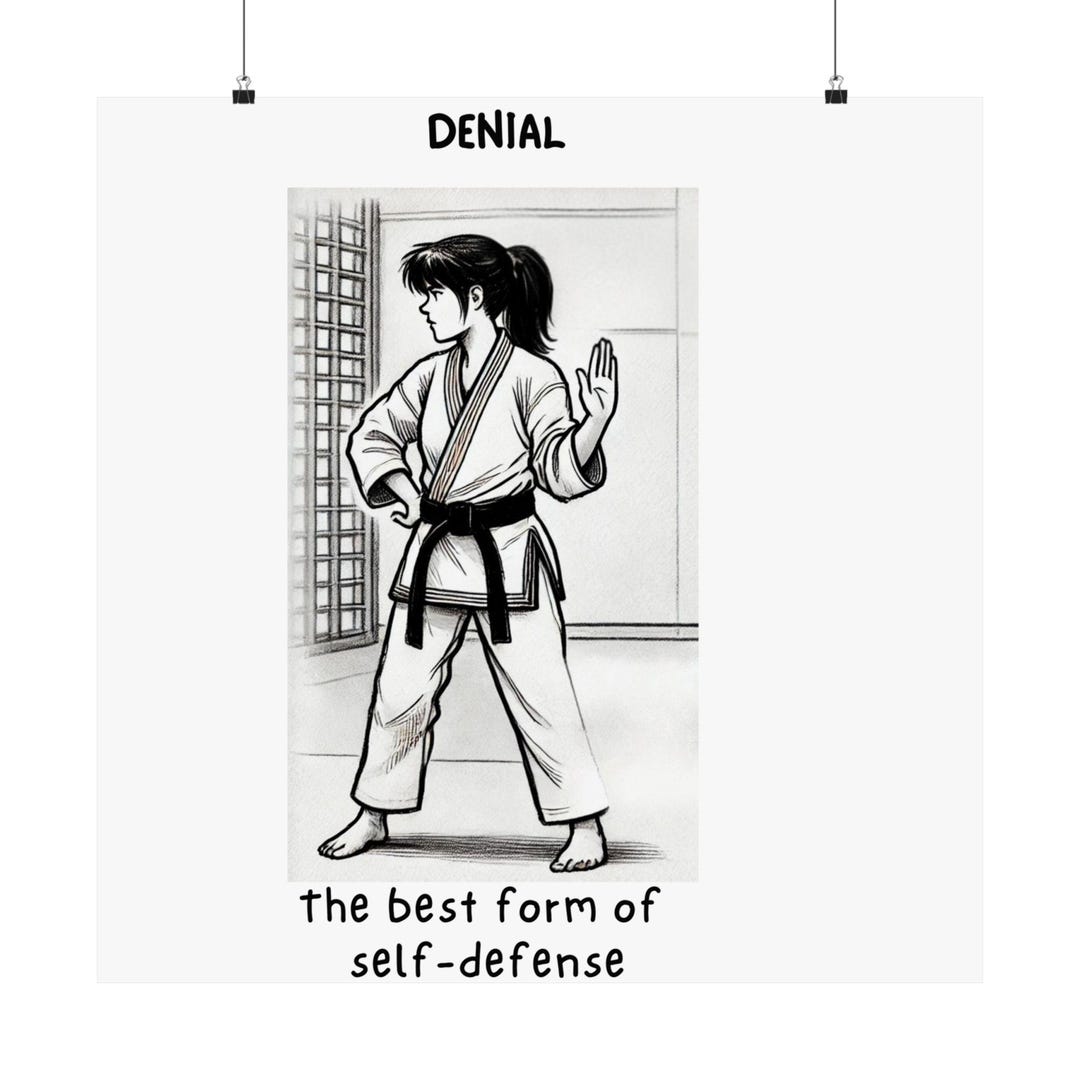 Funny Self Defense Poster Dorm Decor I Home Office Decor | Office Decor ...