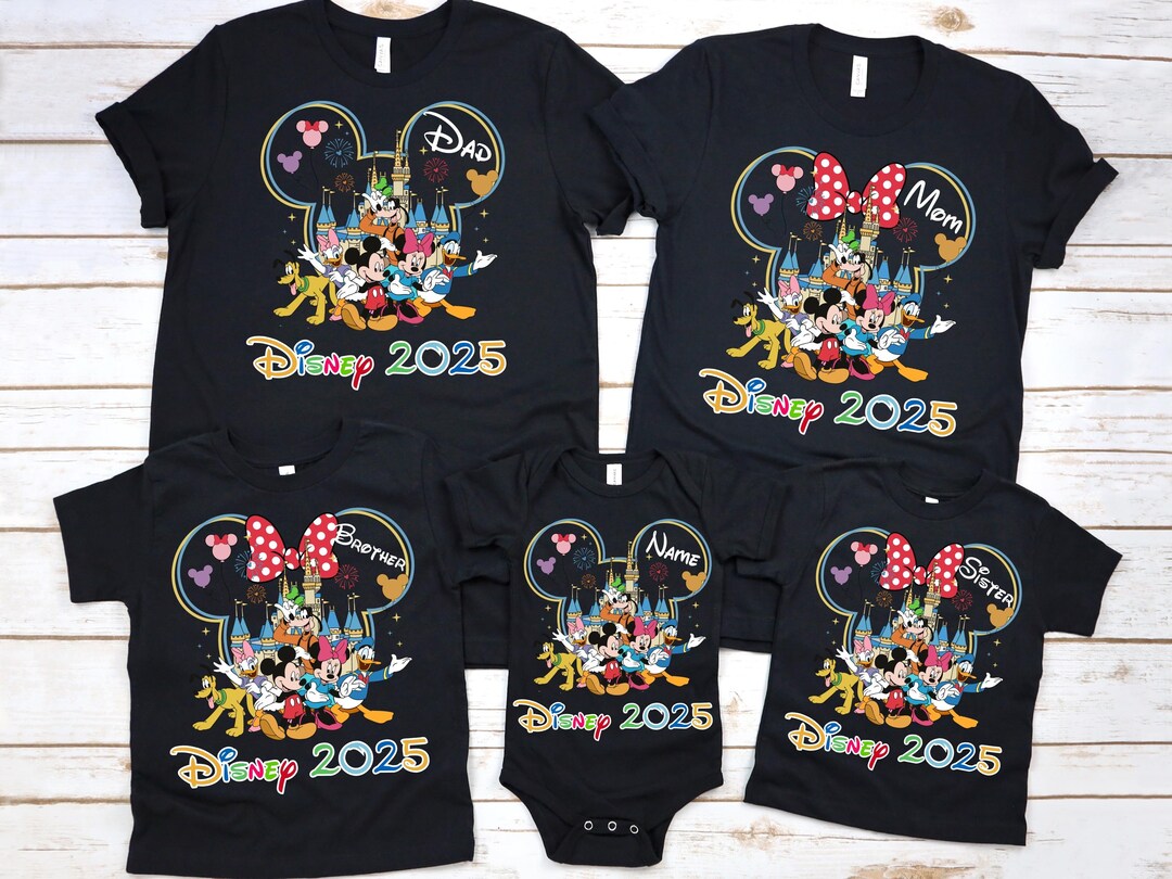 Disney Family Trip 2025 Shirt, Custom Disney Family Vacation, Disney Family Matching Trip Shirt ...