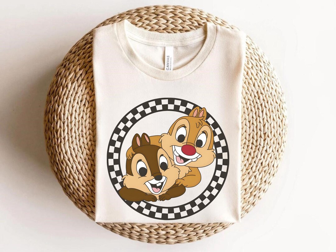 Retro Chip and Dale Shirt, Retro Disney Trip Shirt, Checkered Chip and ...
