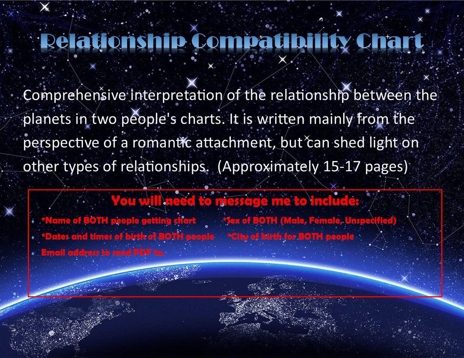 Astrology Relationship Compatibility Chart - Etsy