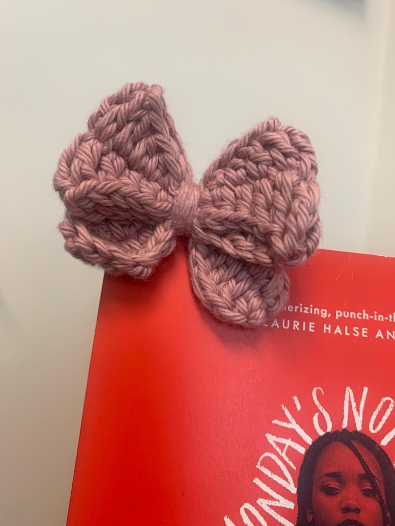 Crochet Bow Bookmark |handmade Cute Coquette Aesthetic|ribbon Page ...