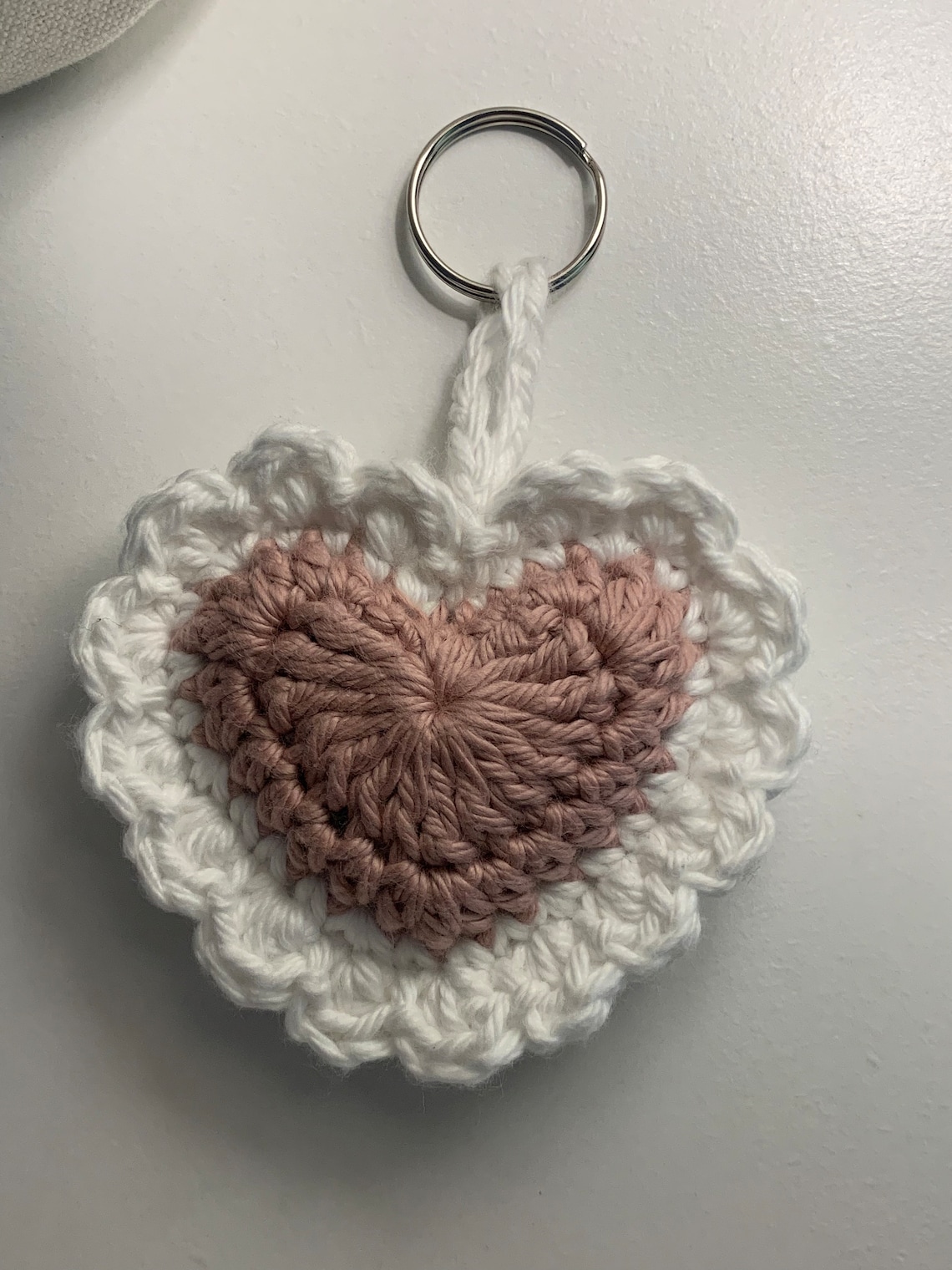 Plush Heart Crochet Keychain Pattern|gift Crochet Keychain for Wedding ...