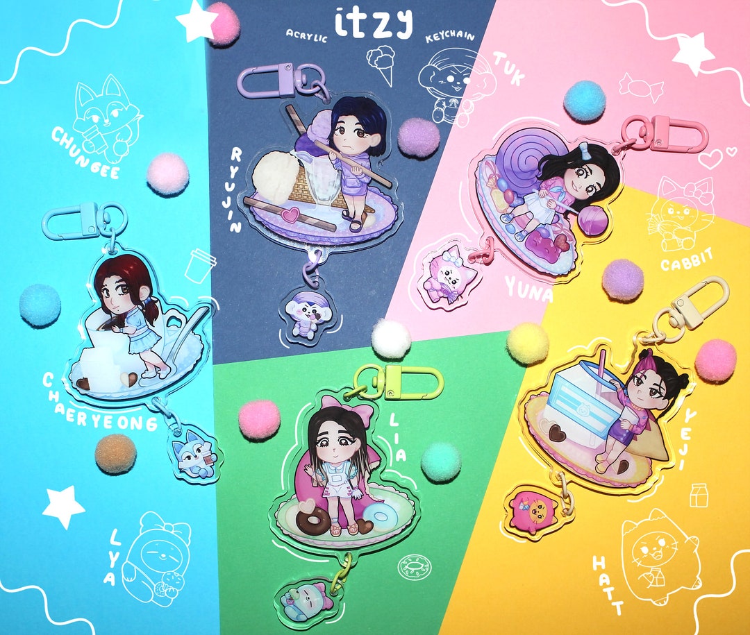 ITZY Acrylic Keychains Yeji Lia Ryujin Chaeryeong Yuna WDZY Kpop - Etsy