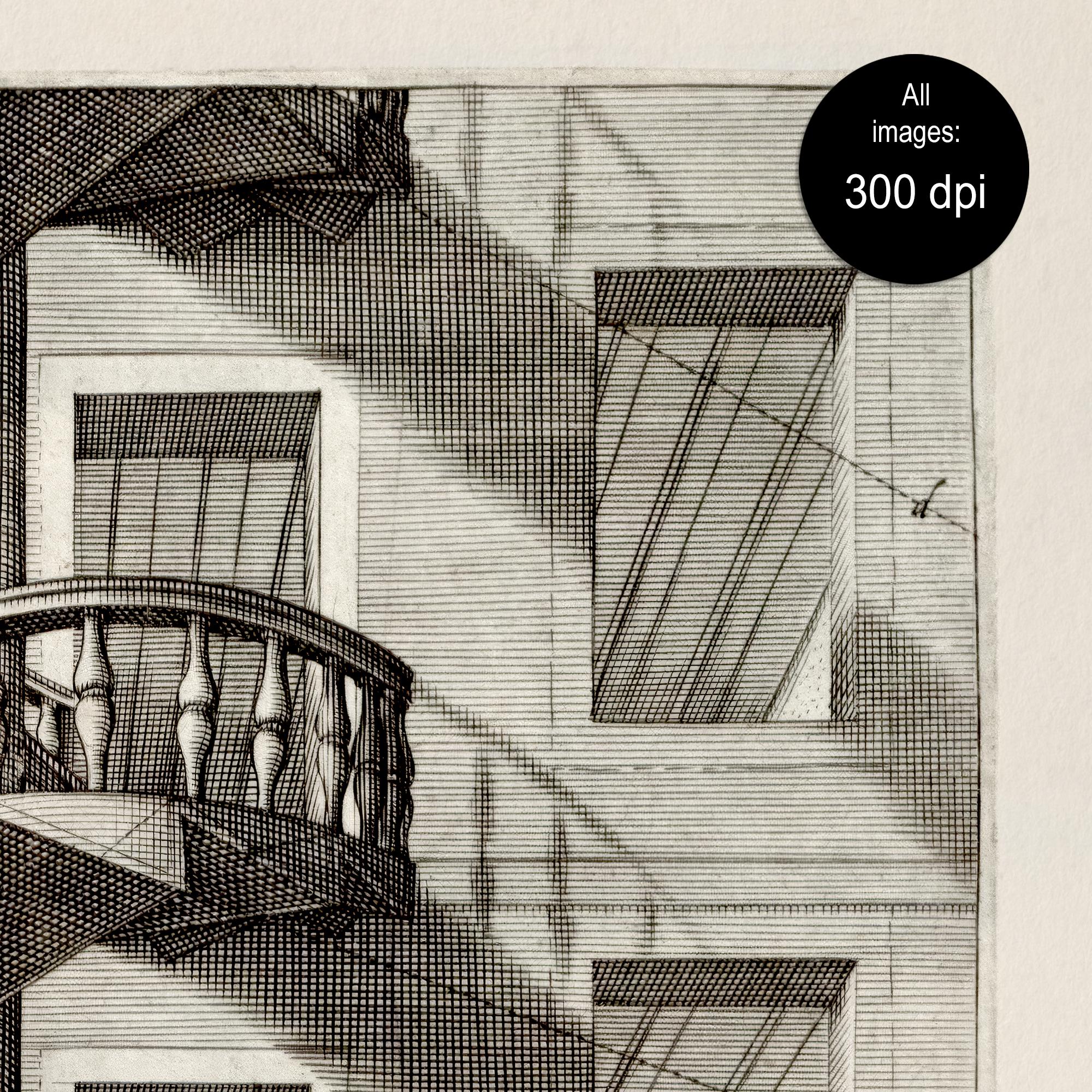 Architectural Perspective Line Drawing, Vintage Architecture Spiral ...