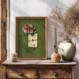 Ace of Diamonds Playing Card With Flower Vintage Art Print, Trompe D ...