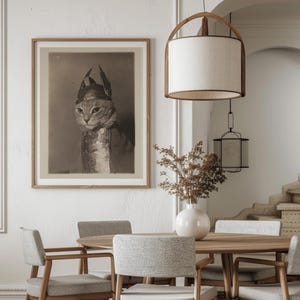 Vintage Cat Photo Print Brunnhilde, Antique Cat Photo Art, Viking Cat ...