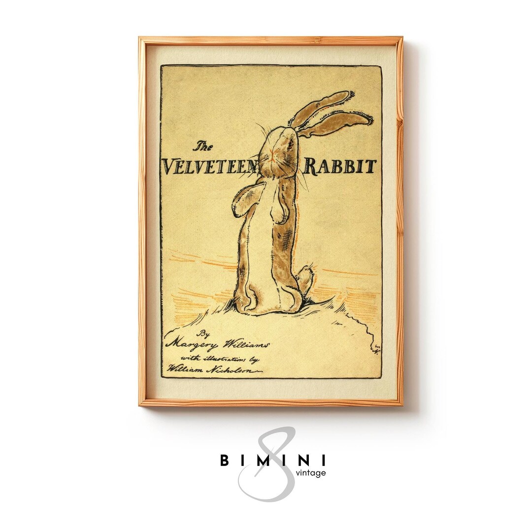 The Velveteen Rabbit Vintage Book Cover Poster, Children's Book Lover ...