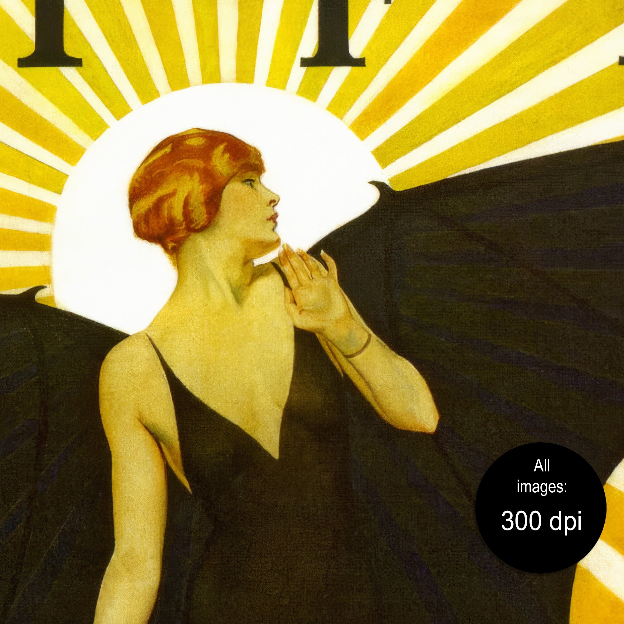 Vintage Life Magazine, Flapper Bat Woman, Coles Phillips Art Deco Wall ...