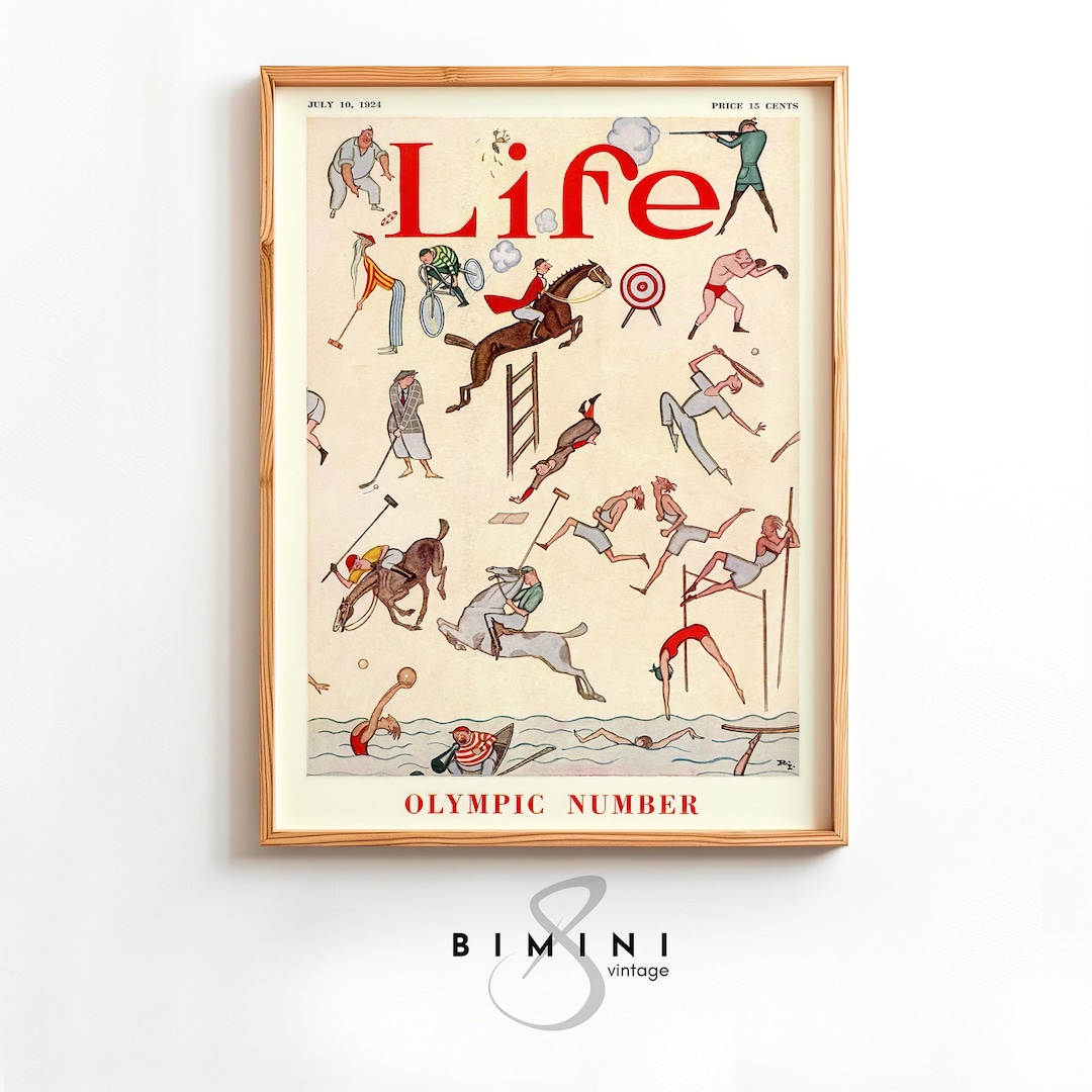 Vintage Life Magazine Cover, 1924 Olympic Number, Paris Olympic Games ...