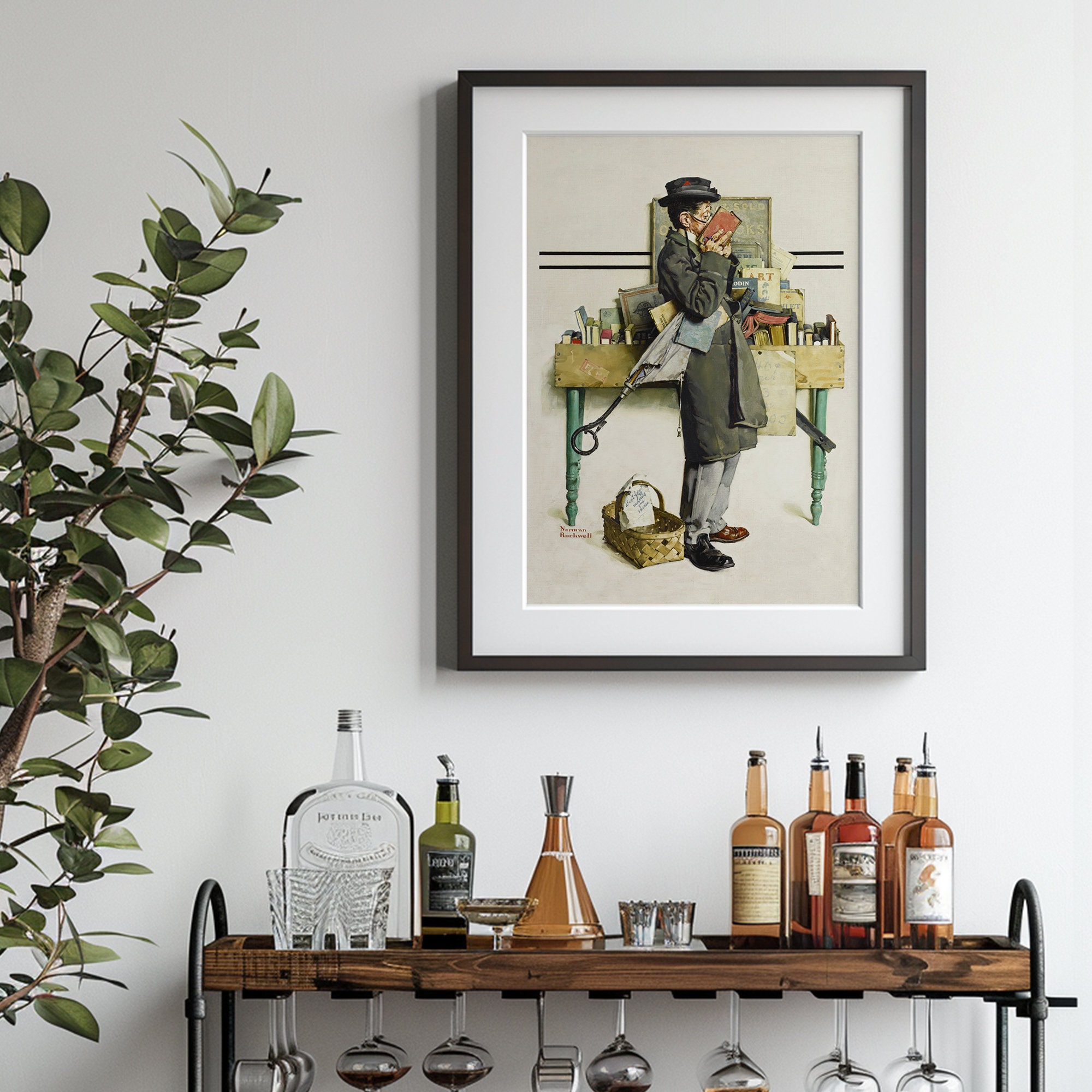 Norman Rockwell Print 1920s, Reading Book, Bookworm Book Reader ...