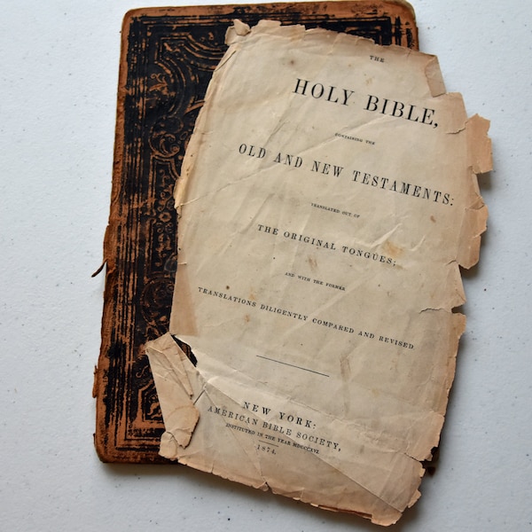 Antique Bible - Etsy