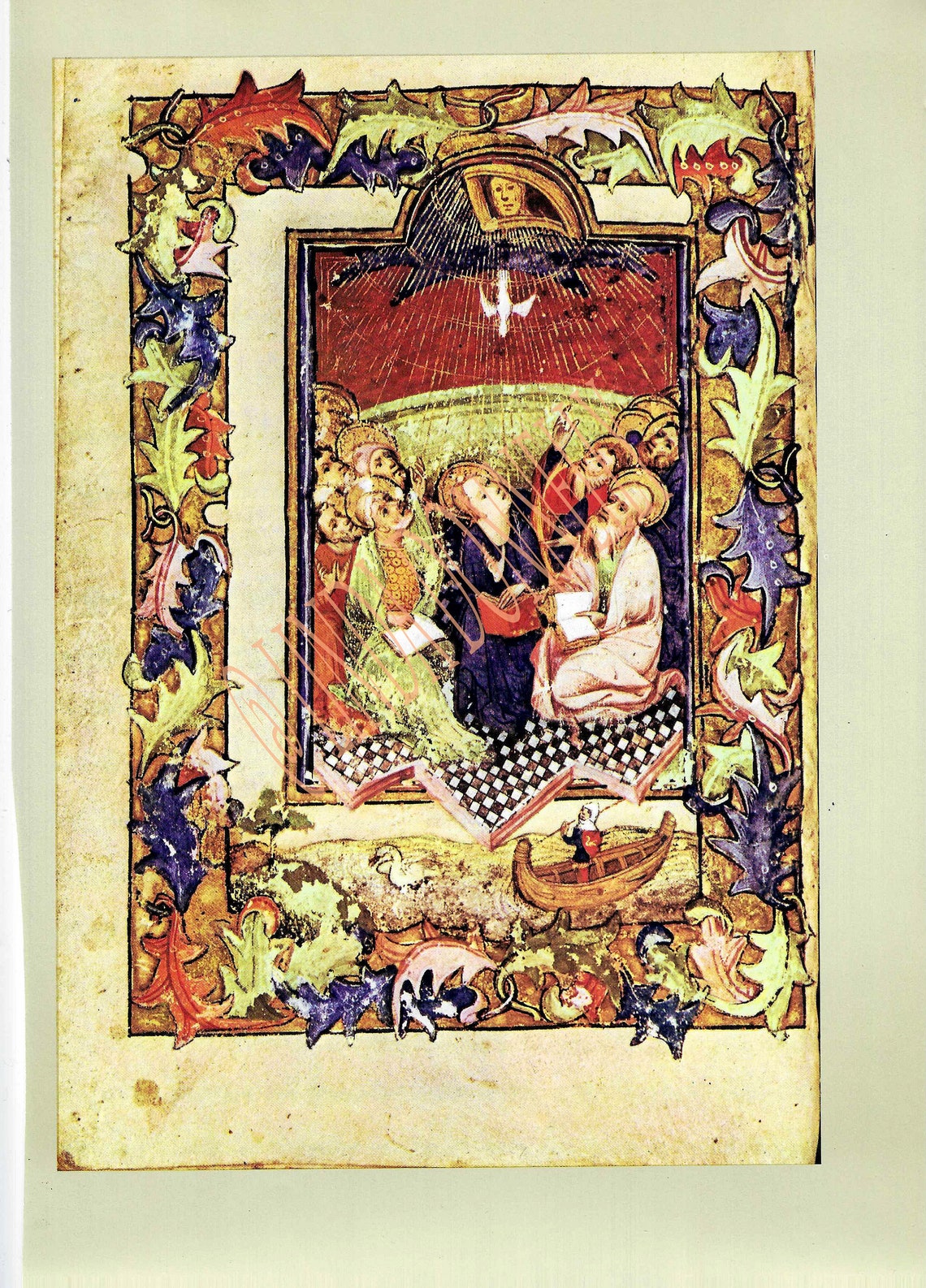 Medieval Art Book of Hours Illustrated Manuscript 15th | Etsy