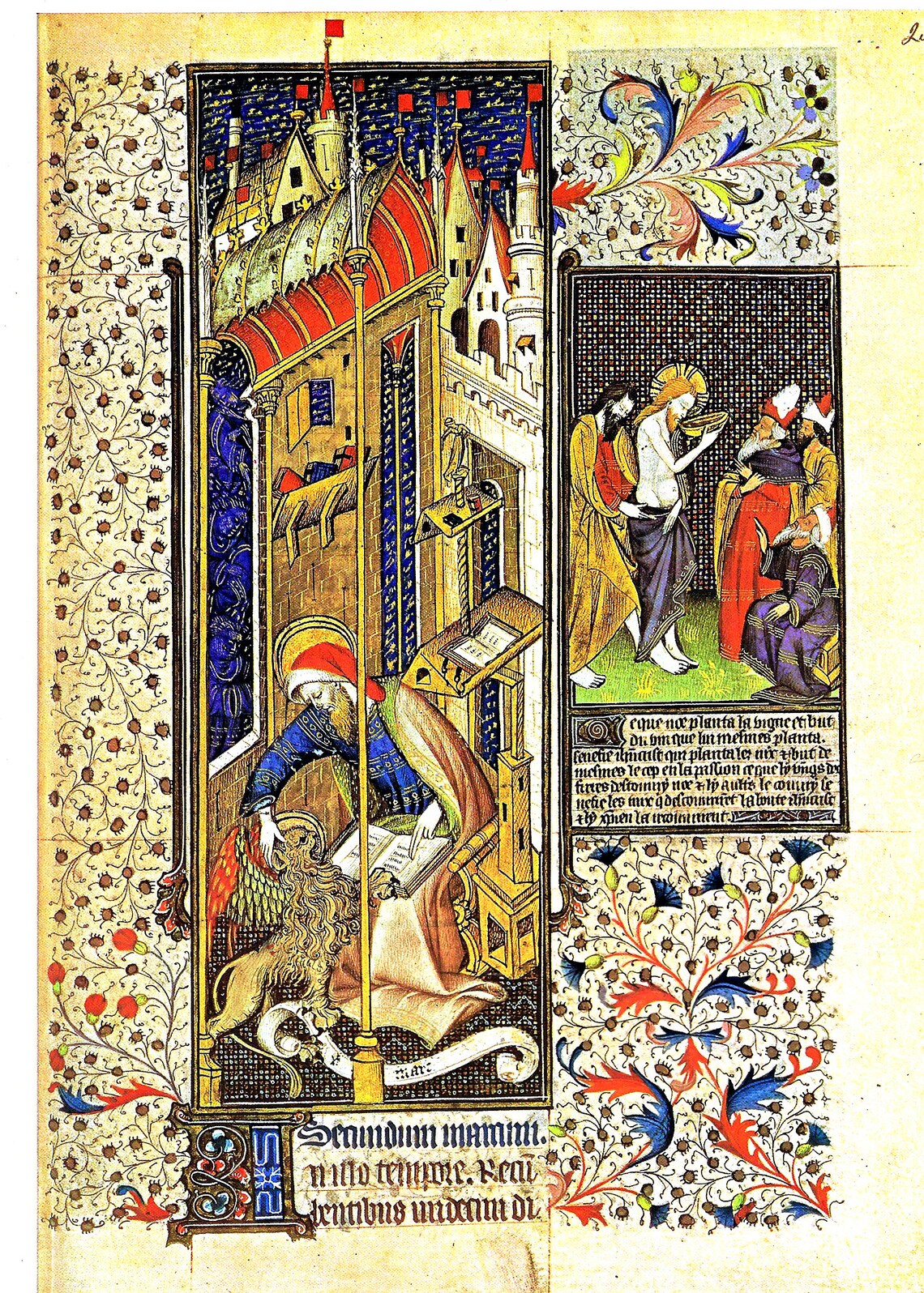 Medieval Art Book Of Hours Illustrated Manuscript 15th Etsy