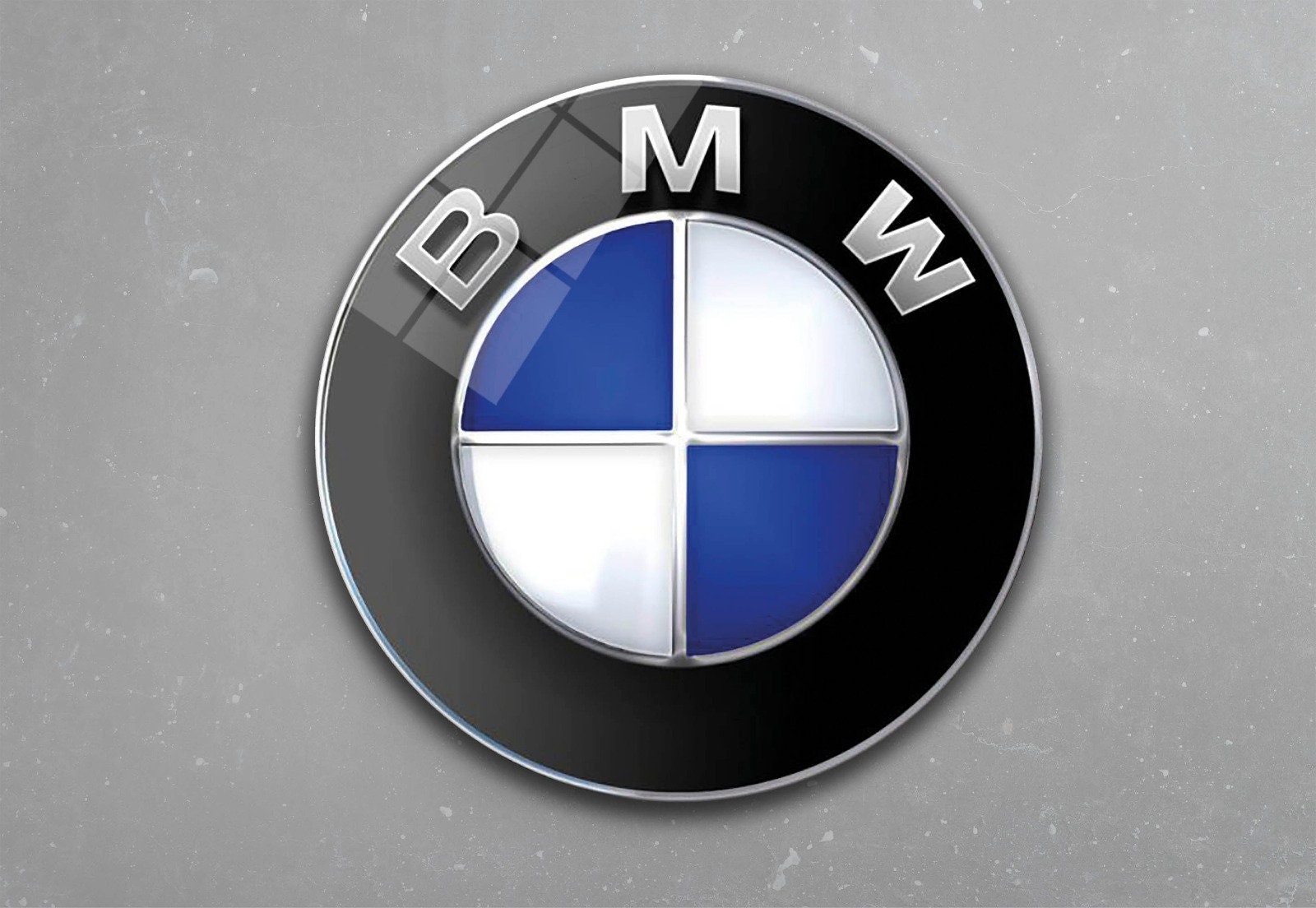 Bmw Glass Poster, Bmw Logo Wall Decor, Car Brand Decor, Bmw Logo Wall ...