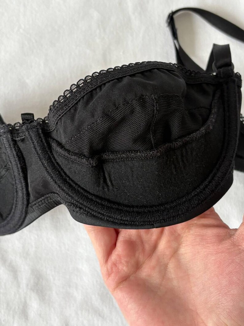 DOLCE & GABBANA Balconette Bra/ Black Satin Lingerie/ Designer Underwear/ Authentic and Vintage ...