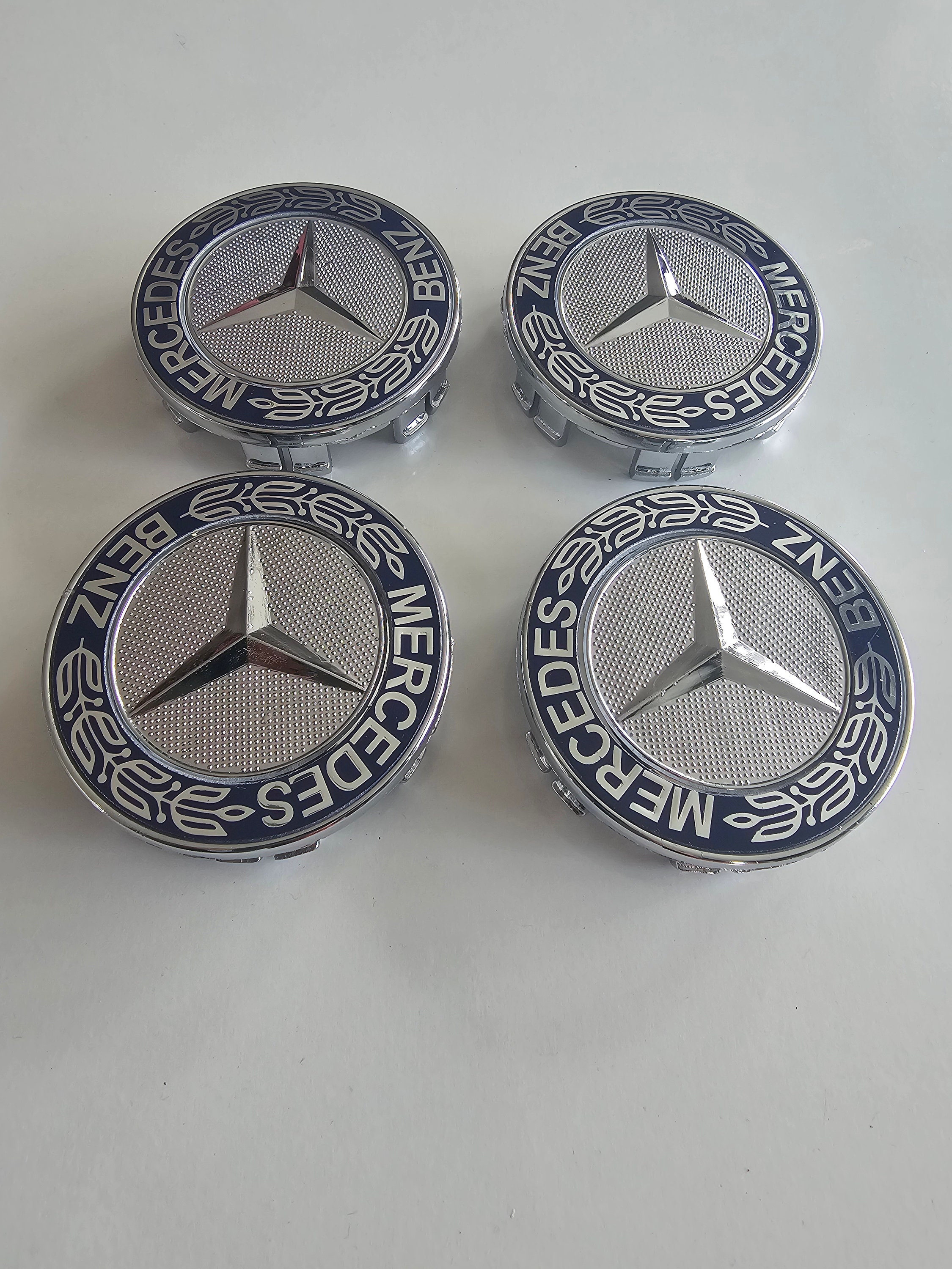 Fit for Mercedes Blue Star Alloy Wheel Centre Caps 75mm A B C E S M ...