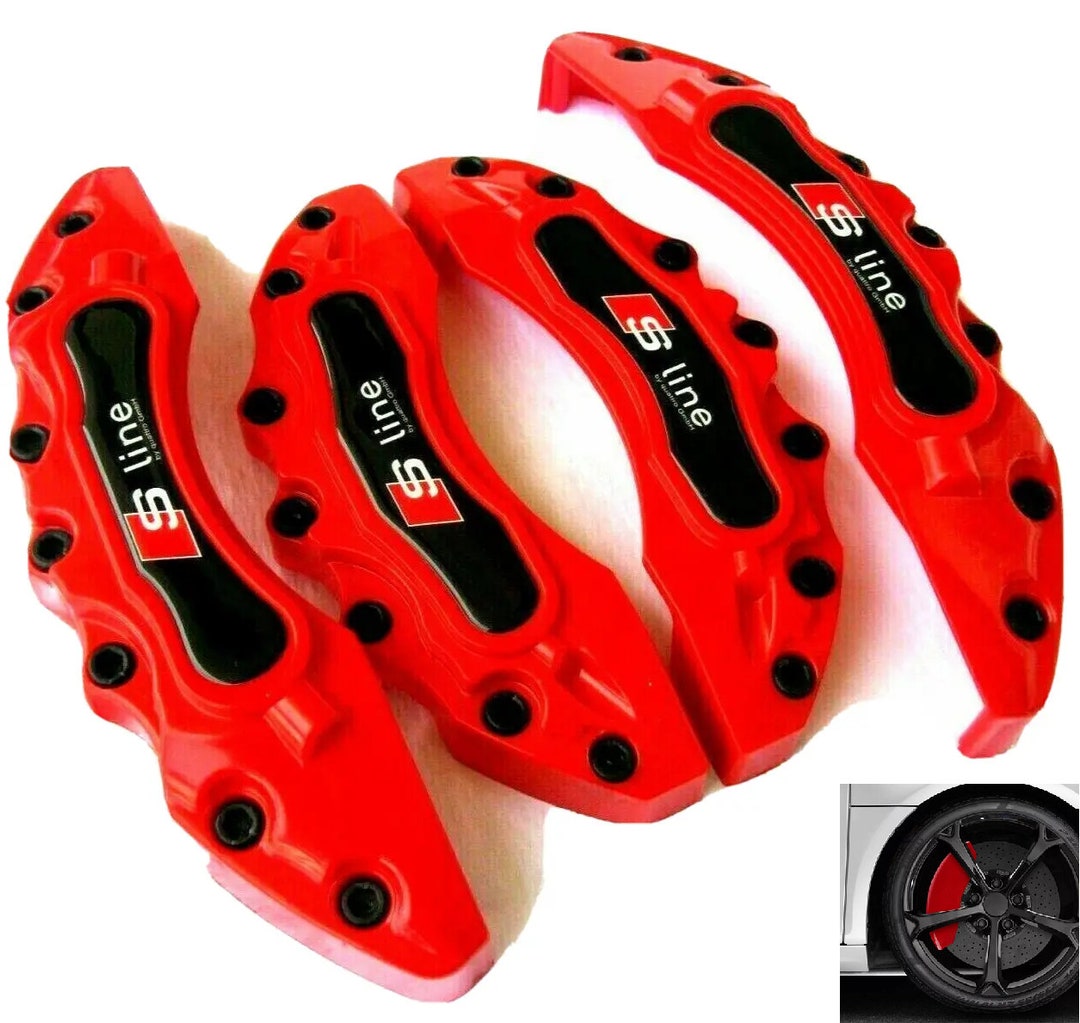 Audi S Line Brake Caliper Covers Sline Emblem Rim Wheel Set A3 A4 A5 A6 ...