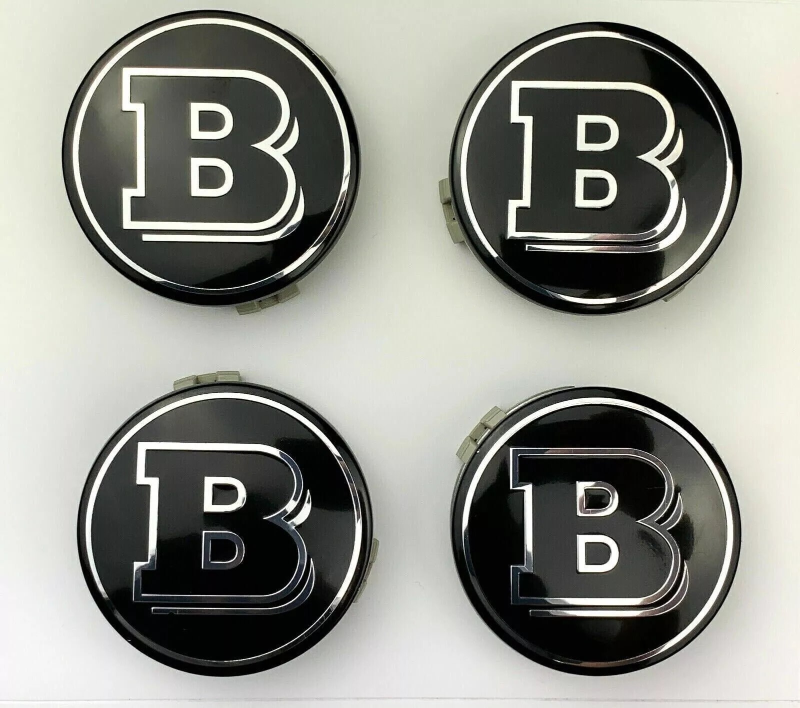 Fit for Mercedes Benz BRABUS (B) Black Wheel Centre Hub Caps AMG A B C ...