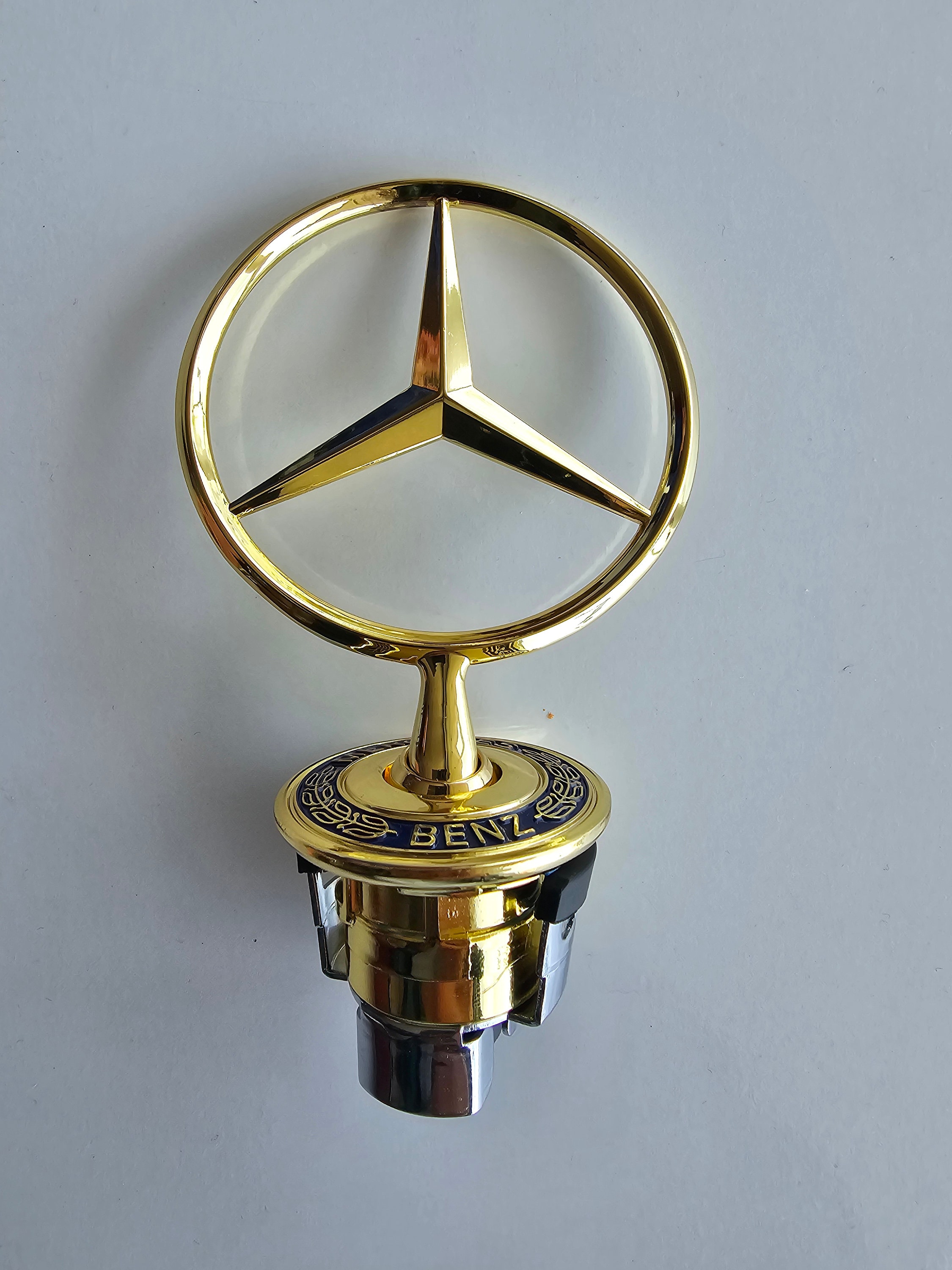 Mercedes Benz Gold Bonnet Raised Star Emblem Badge Logo Chrome C E S ...