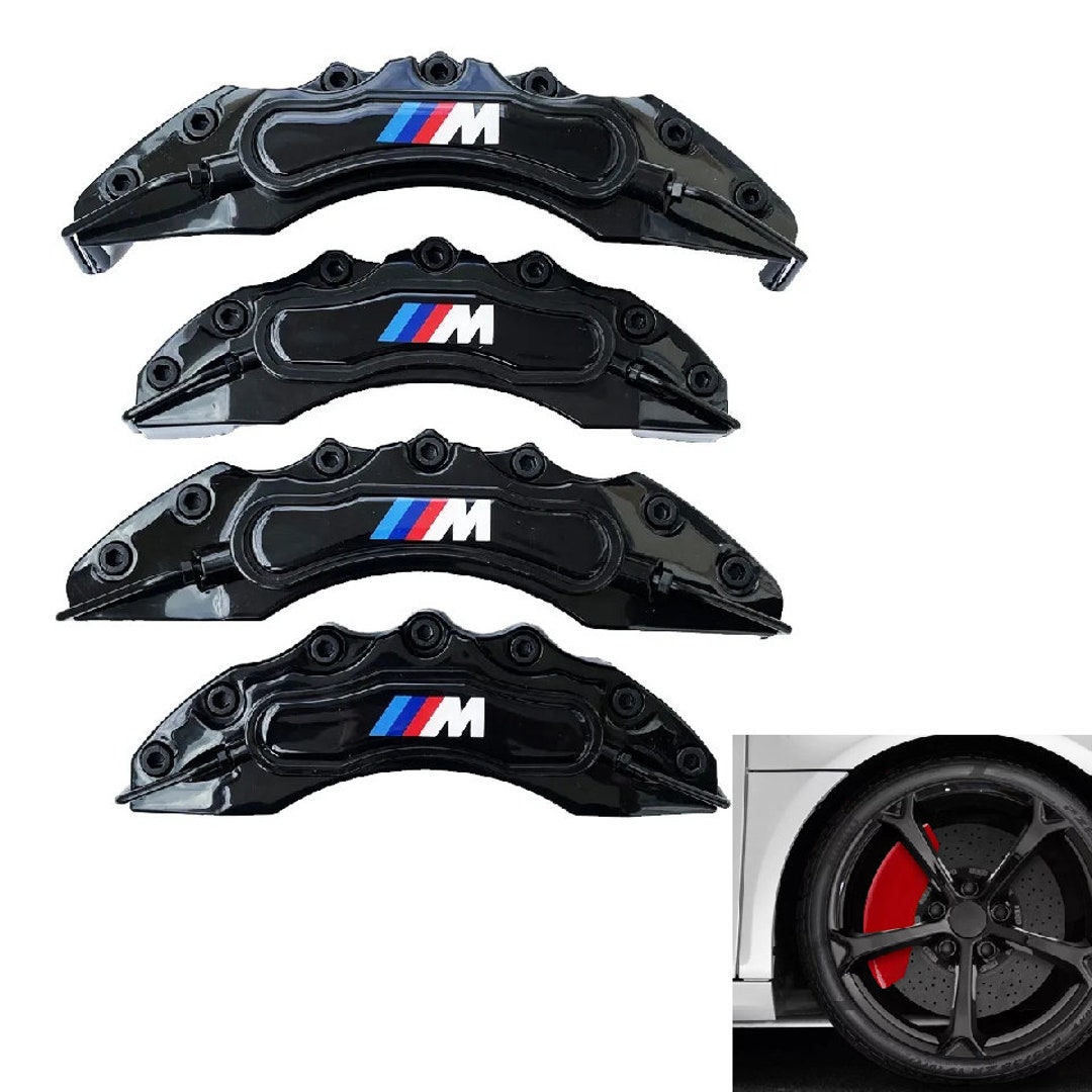 BMW M POWER Brake Caliper Covers Black Emblem Rim Wheel Set of 4 - Etsy