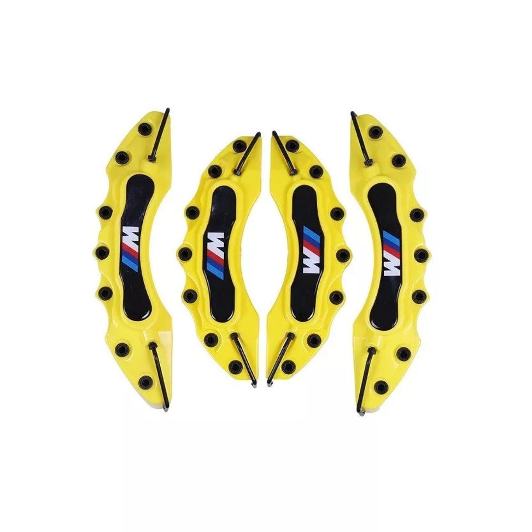 BMW M POWER Brake Caliper Covers Yellow Emblem Rim Wheel Set of 4 - Etsy