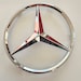 Silver Badge Mercedes-benz Star Grill Grille Emblem A2078170016 186mm ...