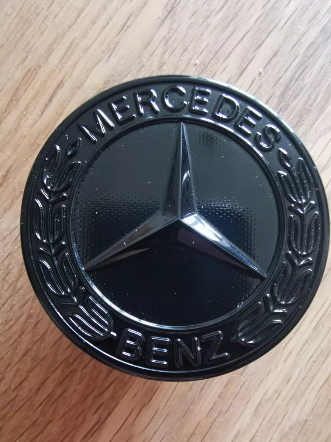 Mercedes Benz Bonnet Badge Emblem Gloss Black Logo 57mm - Etsy