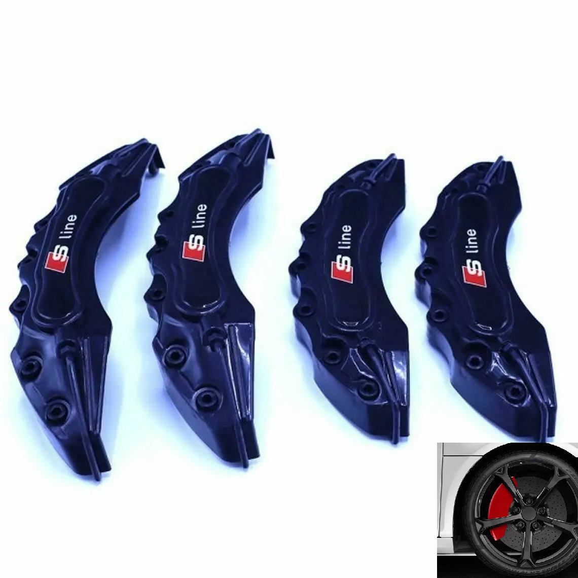 Audi S Line Brake Caliper Covers Sline Emblem Rim Wheel Set A3 A4 A5 A6 ...